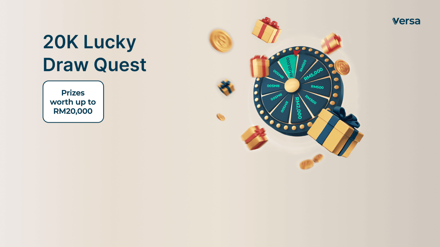 20K Lucky Draw Quest: Your chance to win prizes up to RM20,000! - Versa